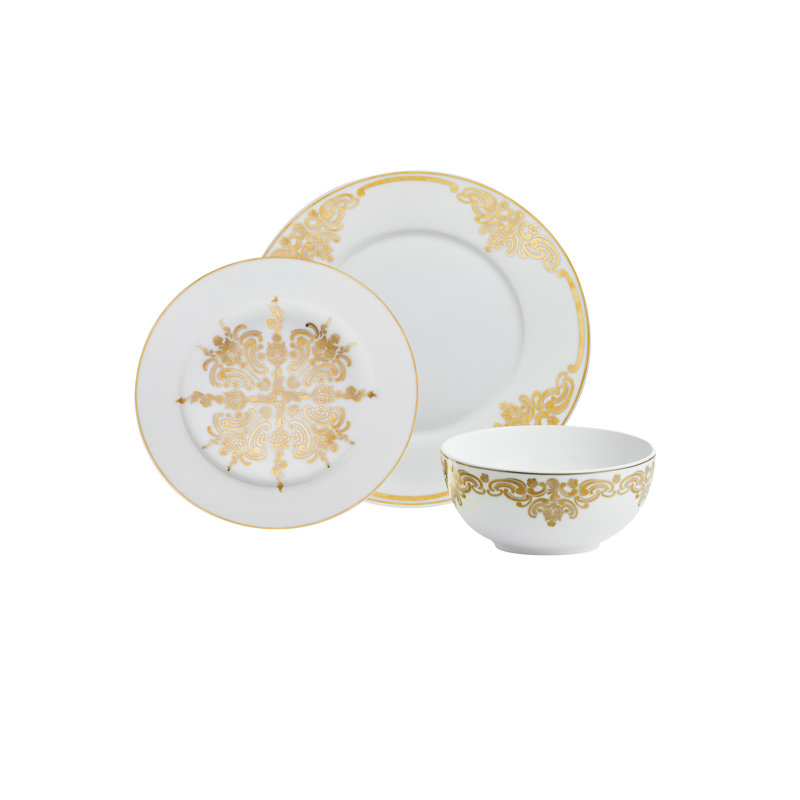 Godinger Silver Art Co 20th Century Baroque 12 Piece Bone China ...