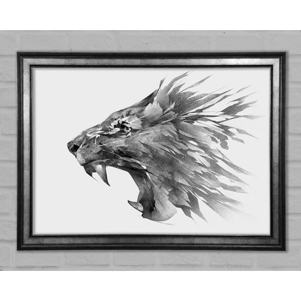 Latitude Vive Fractual Lion Roar - Single Picture Frame Print | Wayfair ...