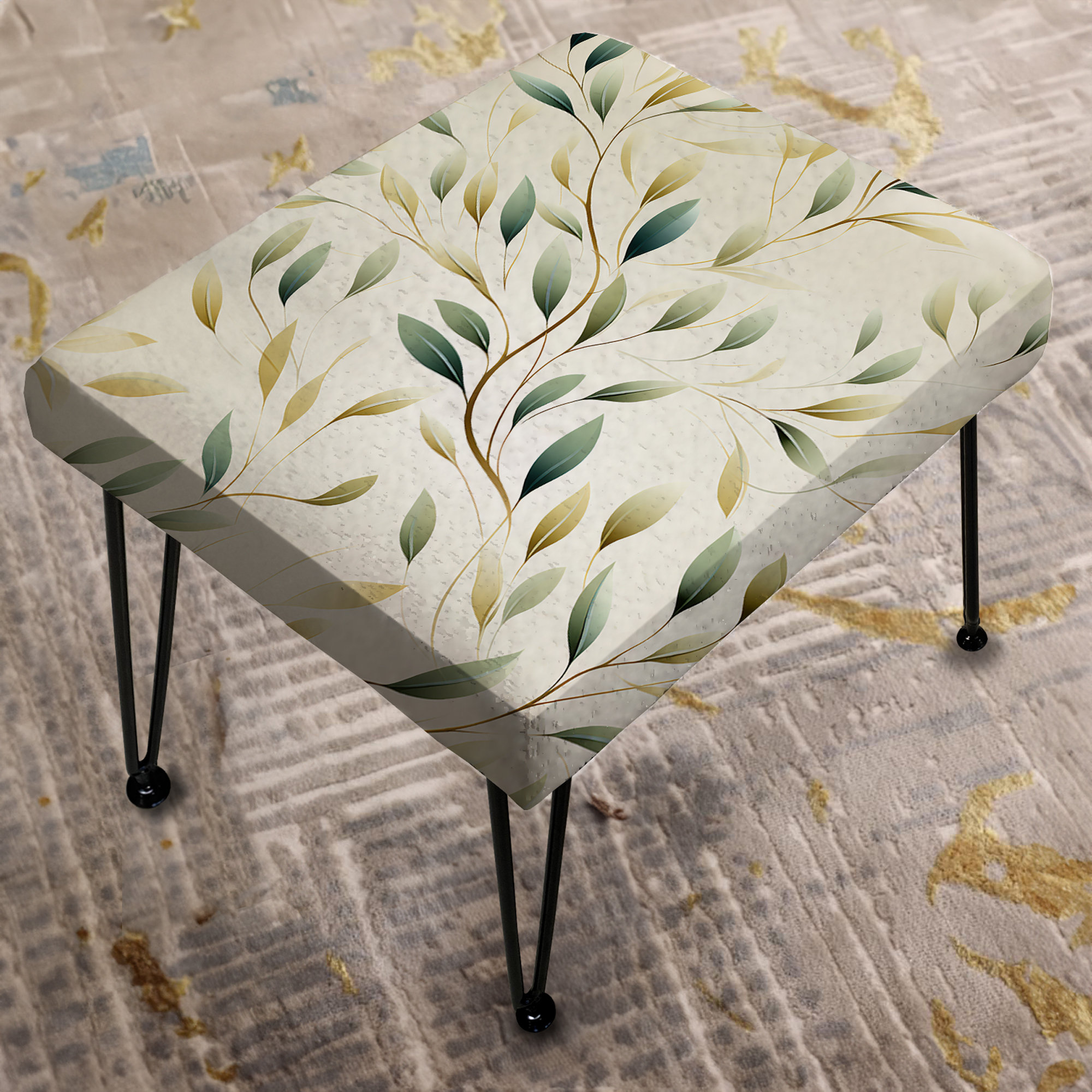 Design Art Organic Zen III - Botanical Rectangle Ottoman | Wayfair