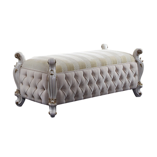 Rosdorf Park Deveraux Antique Pearl Storage Bench | Wayfair