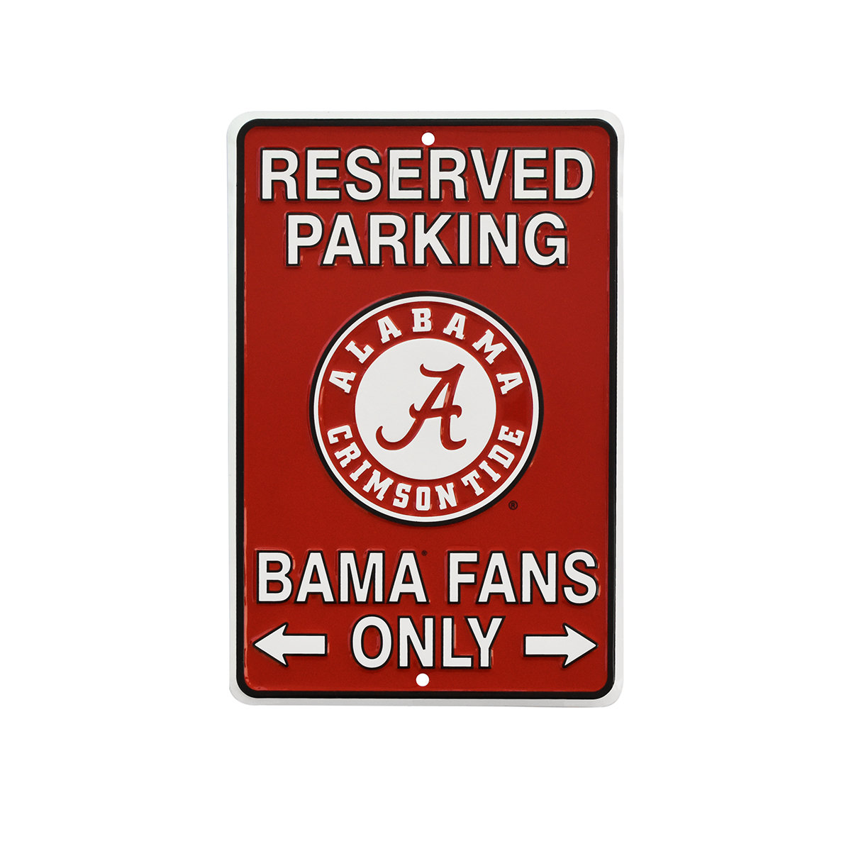 Trinx Crimson Parking Only Roll Tide Metal Sign Game Room Man Cave ...