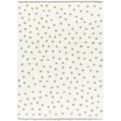 Latitude Run® Rectangle Machine Woven Polyester Area Rug in Light Gray ...