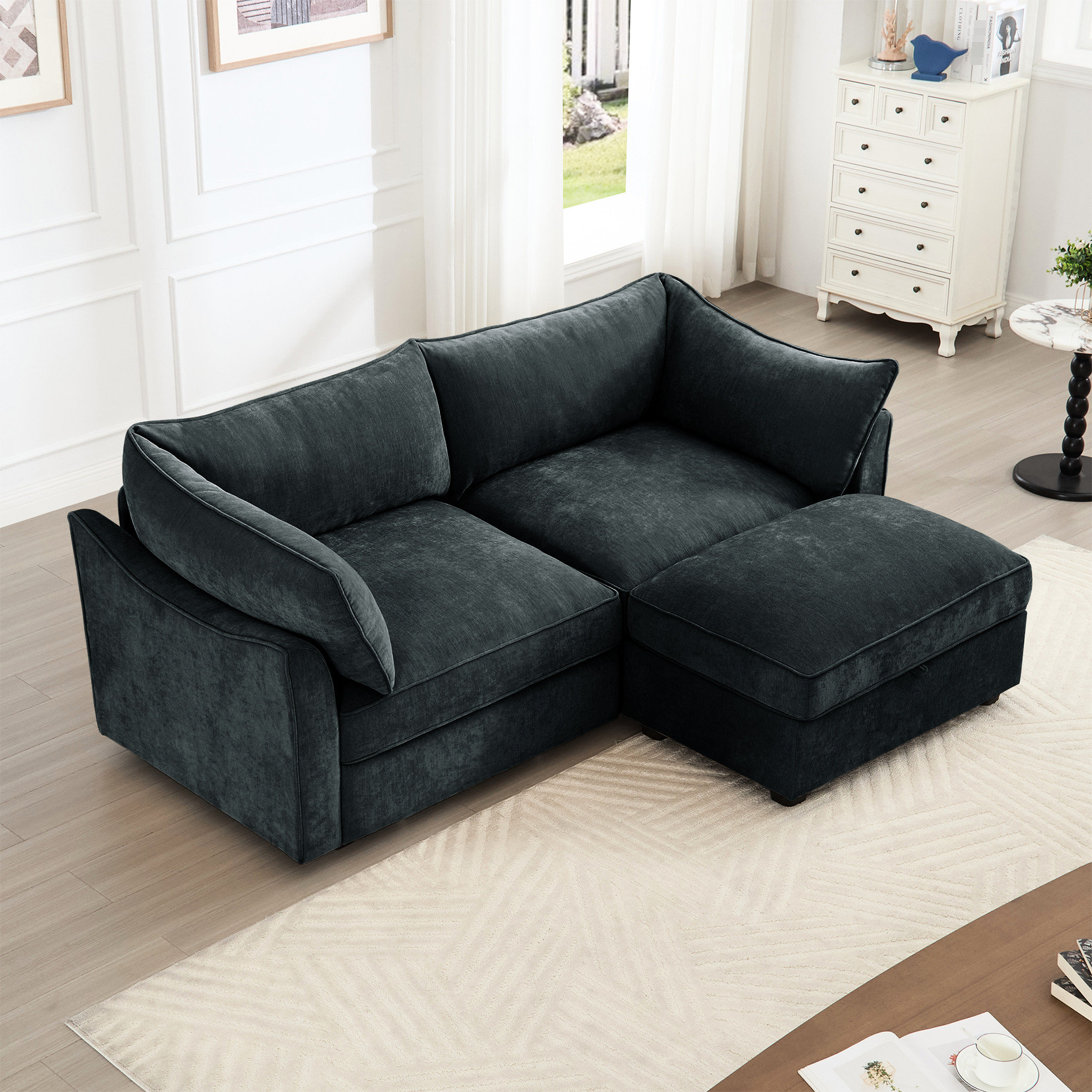 Latitude Run® 2 With Crescent-shaped , Wraparound Back Cushions, Wheat ...