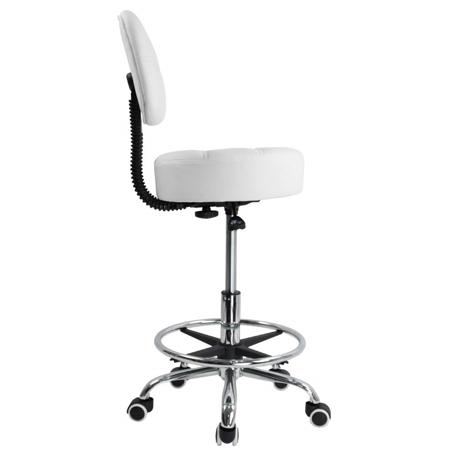 Ivy Bronx Alaiba 18.9'' Wide Faux Leather Drafting Chair | Wayfair