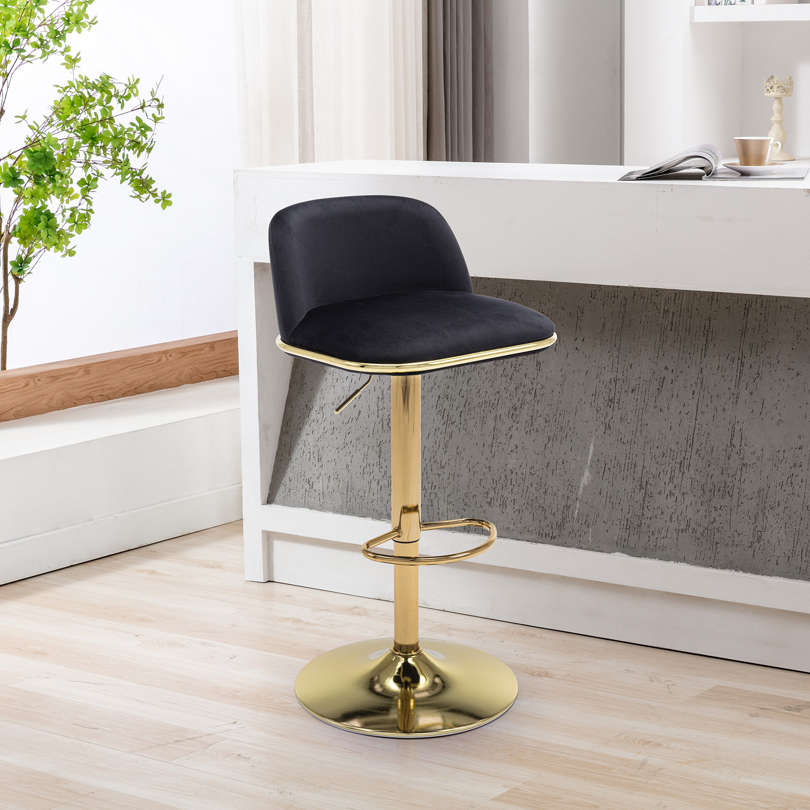 Mercer41 Chaises de bar avec tabourets pivotants ajustables Miloud et ...