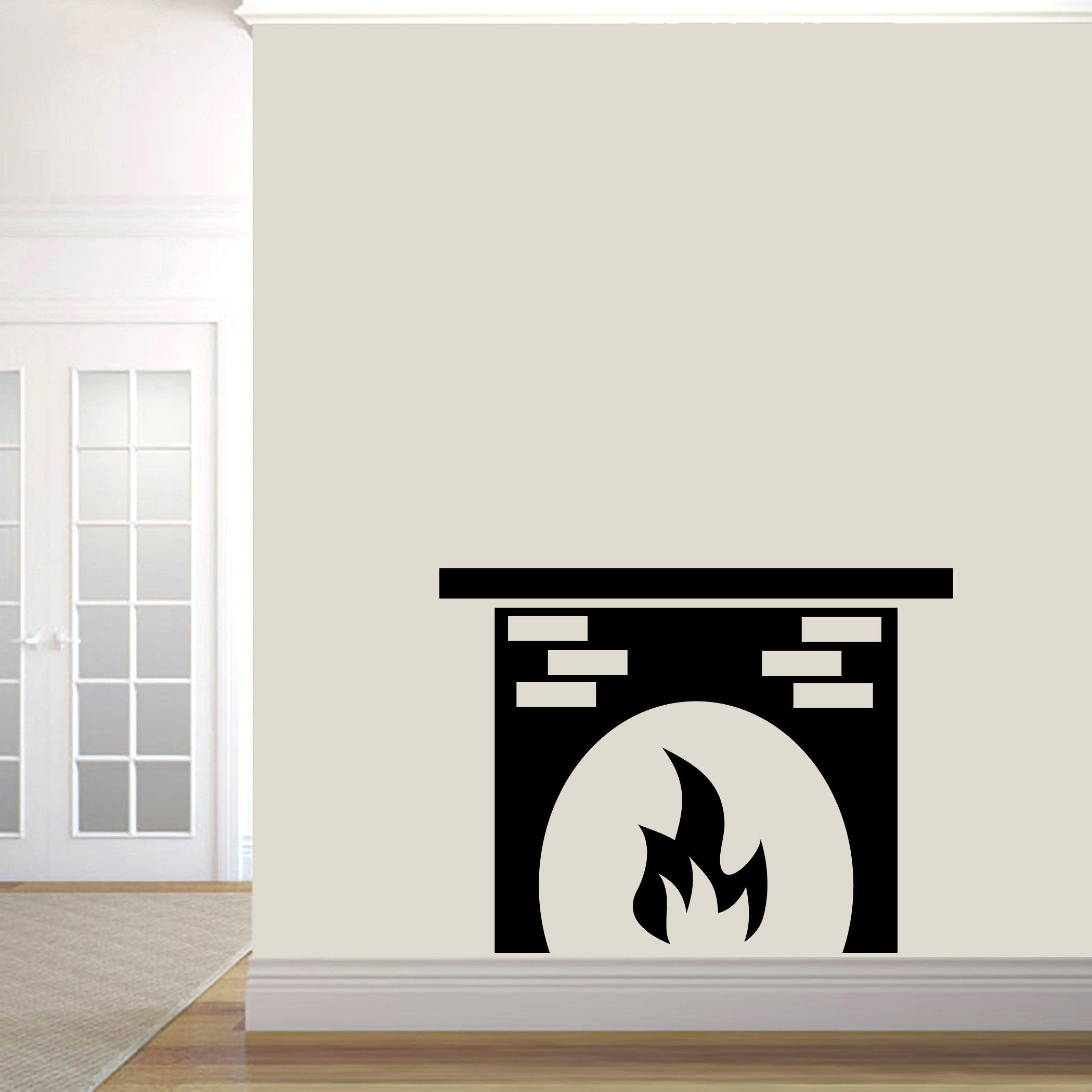 Winston Porter Turley Fireplace Wall Decal | Wayfair