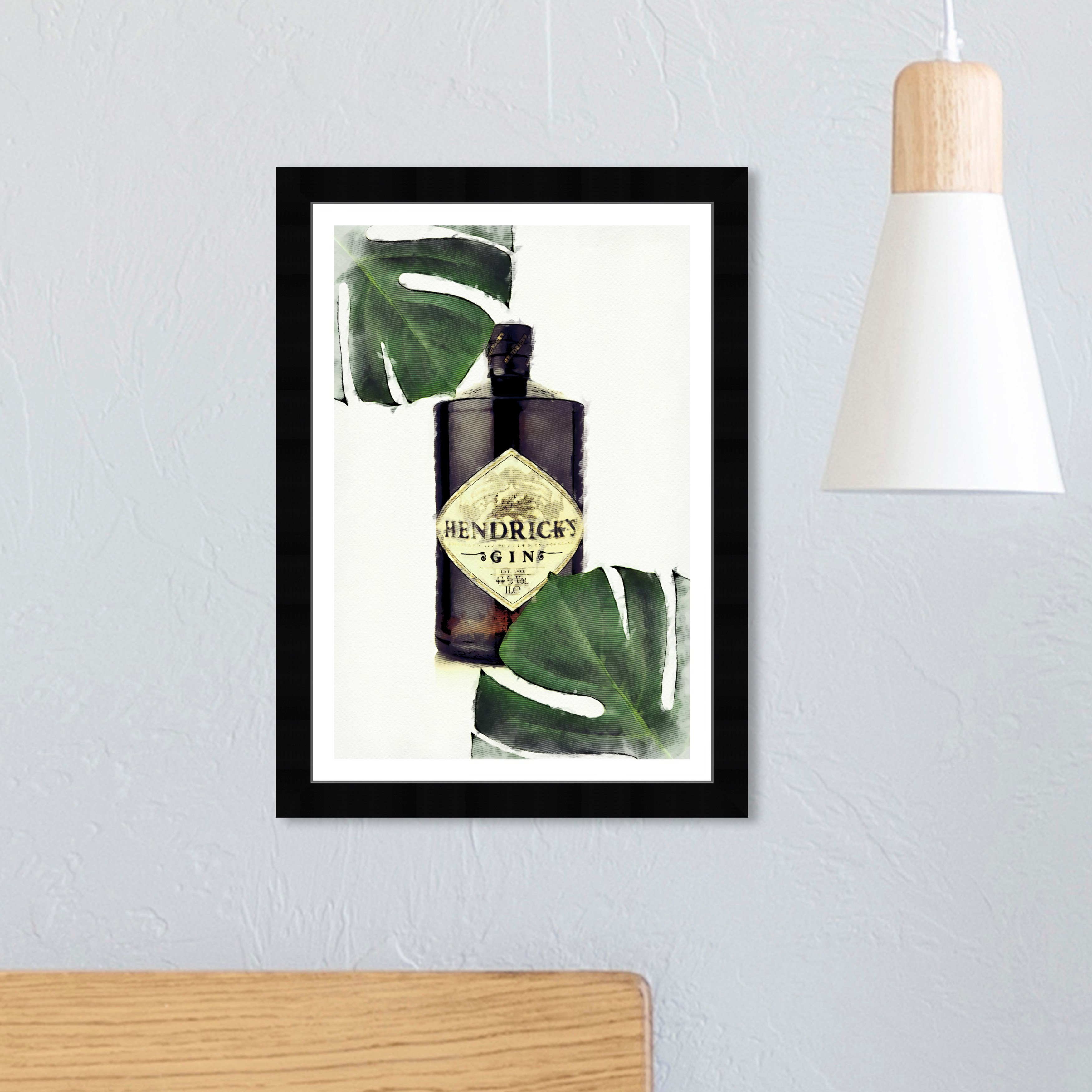 Bay Isle Home™ Prints 'Drinks And Spirits Gin Liquor' Framed Art ...