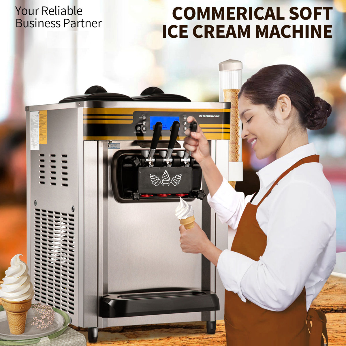 VEVOR Countertop Soft Serve Ice Cream Maker | Wayfair