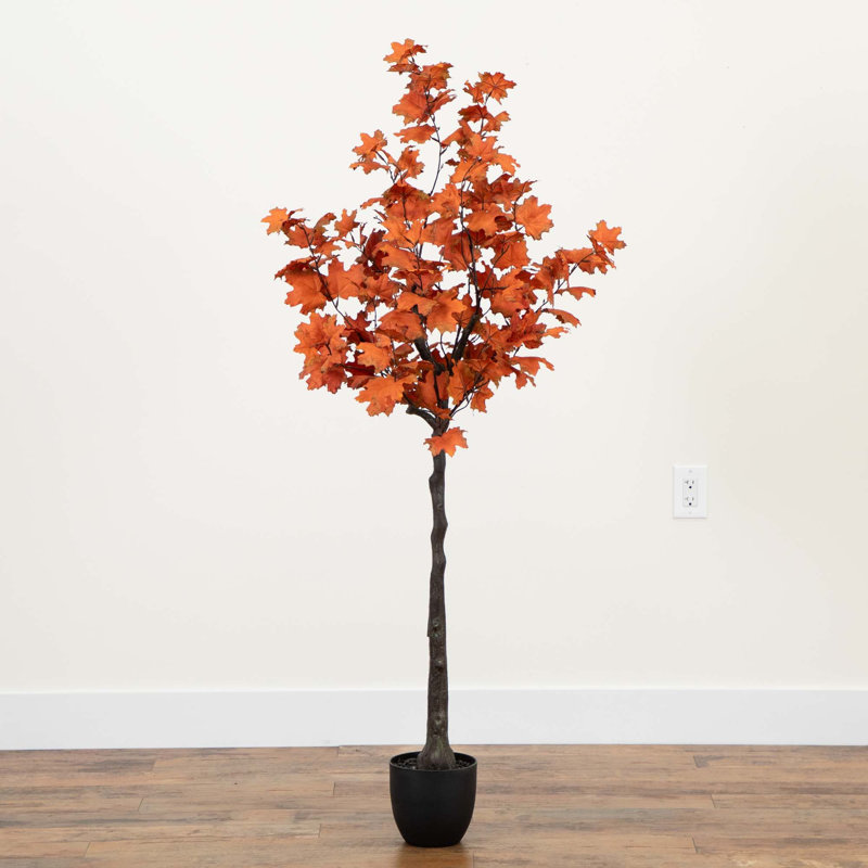 Primrue 5ft. Autumn Rustic Maple Artificial Fall Tree | Wayfair