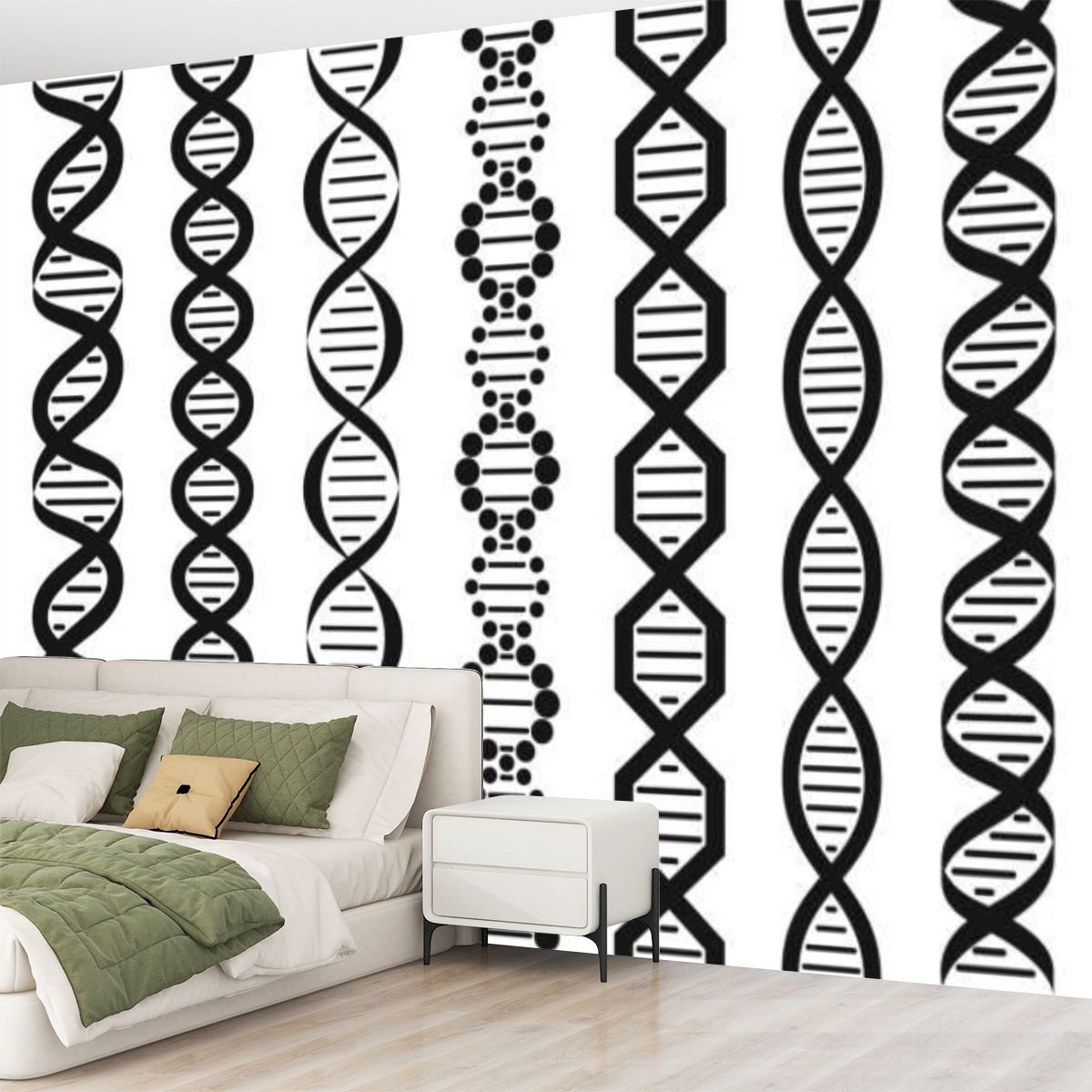 Lark Manor™ Peel and Stick Canvas Wallpaper Wall Mural DNA set seamless ...