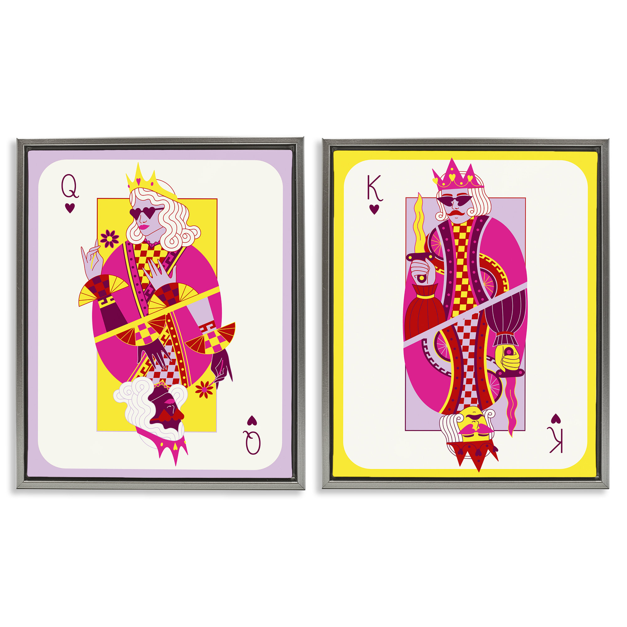 Dakota Fields King & Queen Cards 2pc Floating Frame Set, design by ...