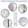 DoorFusion 80'' Primed 1-Lite Frosted Glass Manufactured Solid Wood ...
