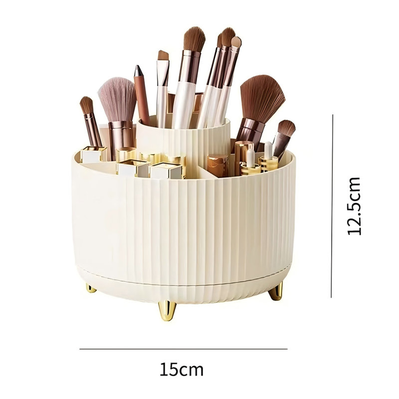 Mercer41 360°Rotate 5 Slots Makeup Brush Holder Organizer | Wayfair