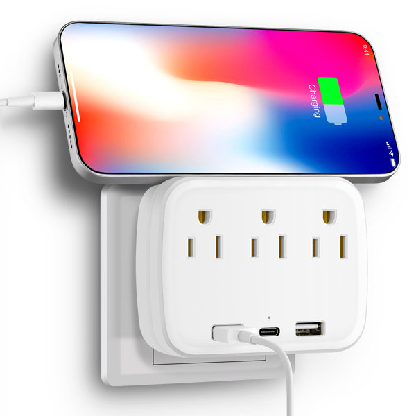 bbjy Tamper Resistant Combination Outlet with USB Port | Wayfair