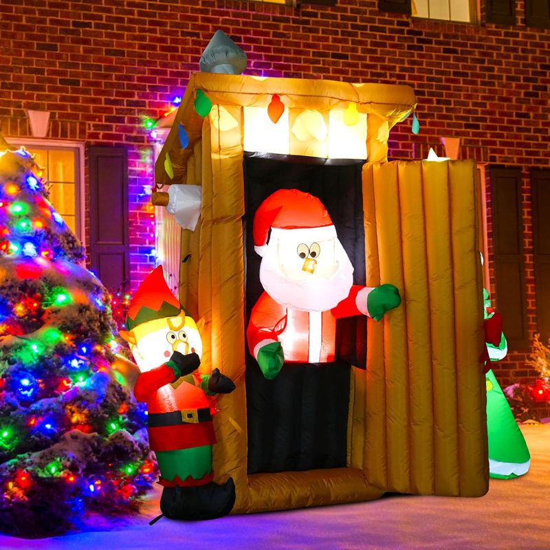 The Holiday Aisle® Upgraded 6FT Christmas Inflatables Yard Decorations ...