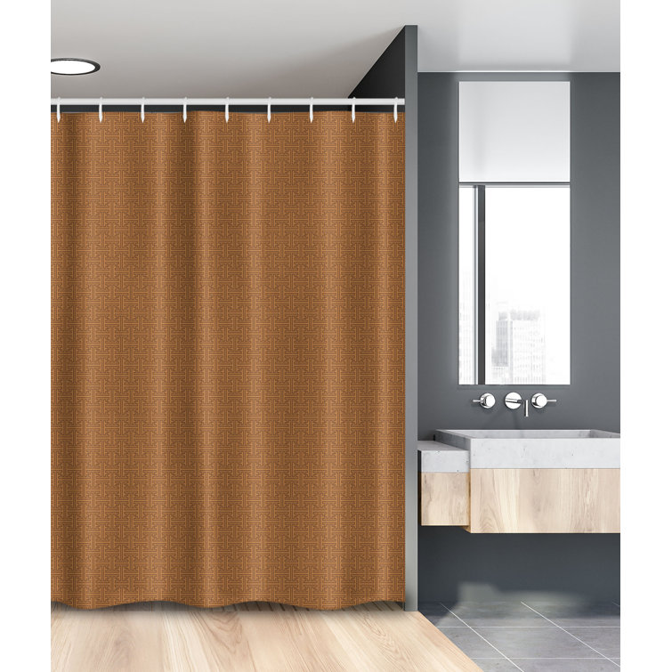 Bless international Austynn Geometric Shower Curtain with Hooks ...