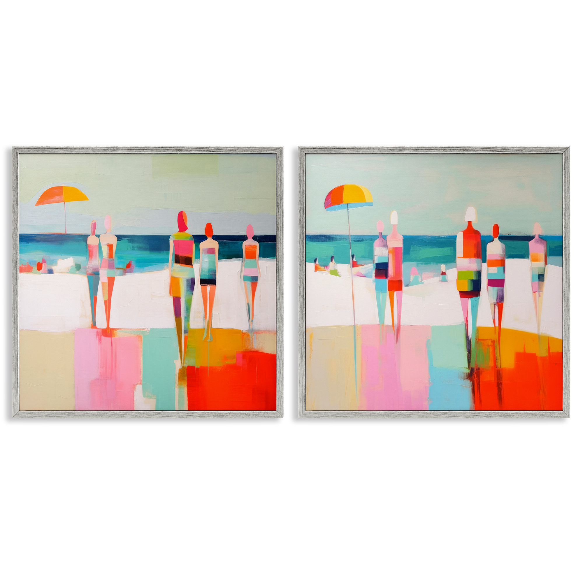 Ophelia & Co. Abstract Beach Goers 2 PC Giclee Art Set by Irena Orlov ...