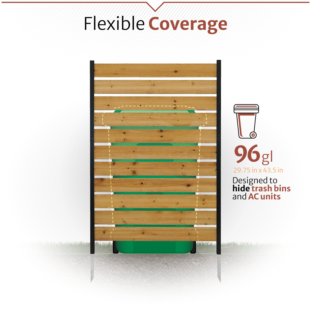 Enclo 5ft H x 3.2ft W (1 Panel) No Dig Enclo Concord Cedar Wood Privacy ...