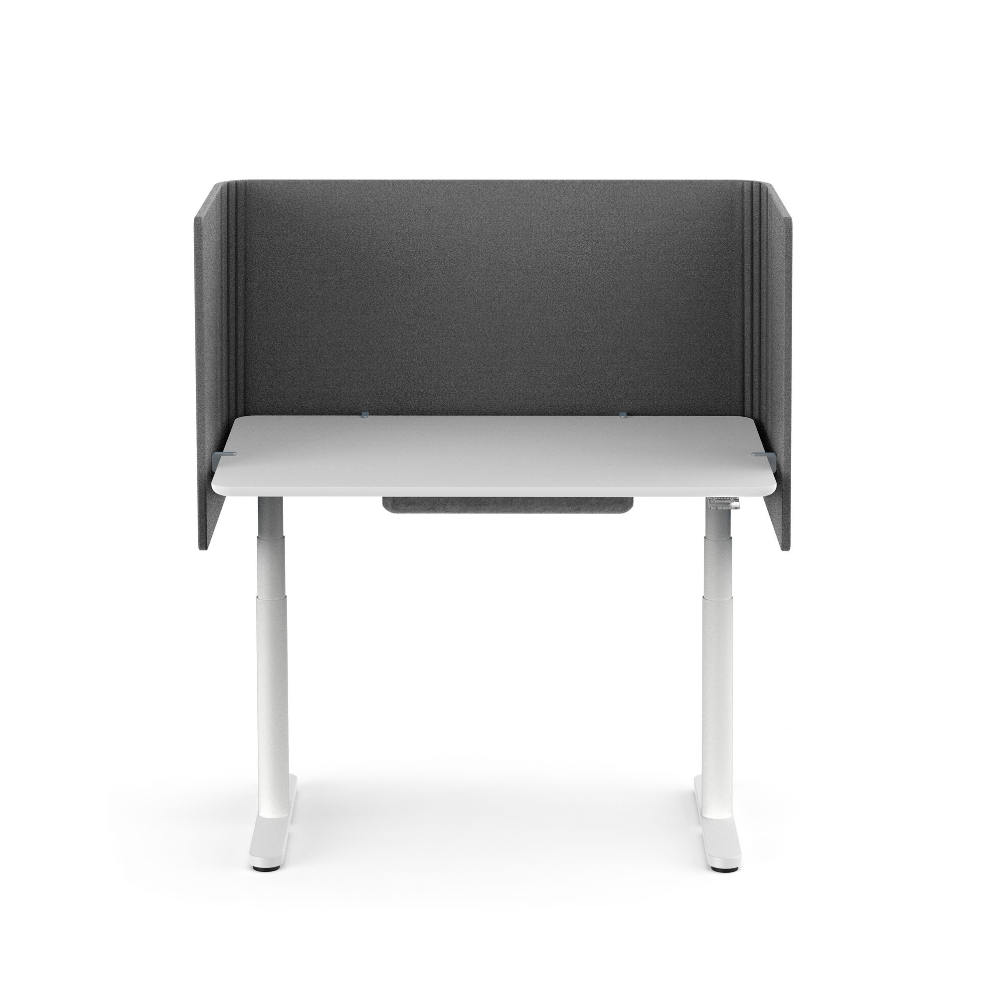 Poppin Pinnable Fabric Privacy And Modesty Surround, 48", Dark Grey ...
