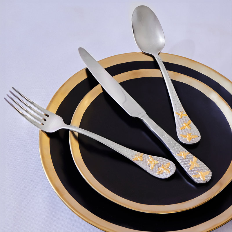 Godinger Silver Art Co Regal Bee Stainless Steel Flatware Set & Reviews ...