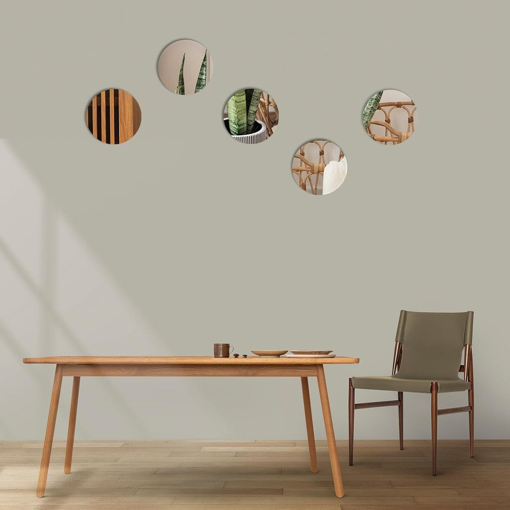 Wrought Studio 6 Pack Acrylic Round Mirrors 6 Inch Non Glass Circle ...