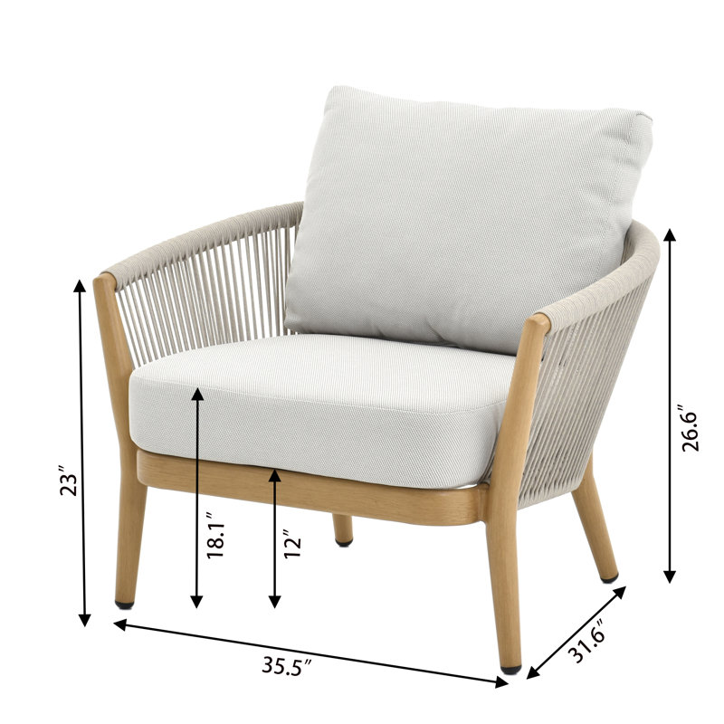 Murcano Turin Outdoor Lounge Chair 2pcs | Wayfair