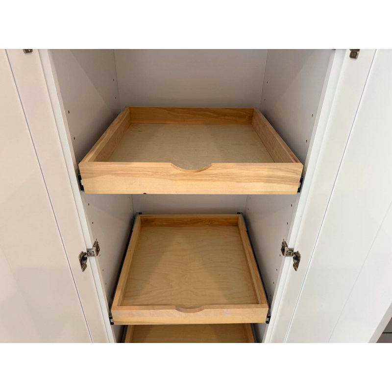 Rebrilliant Malaree Slide-Out Shelf Soft Close Rails Wood Pull Out Tray ...