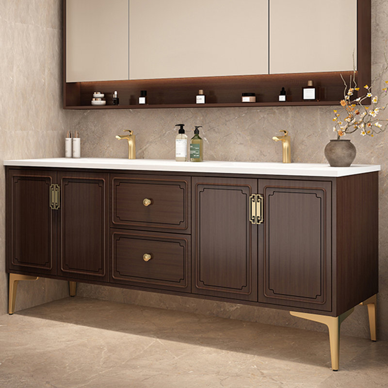 Backop Chinese-style luxury retro bathroom Vanity | Wayfair