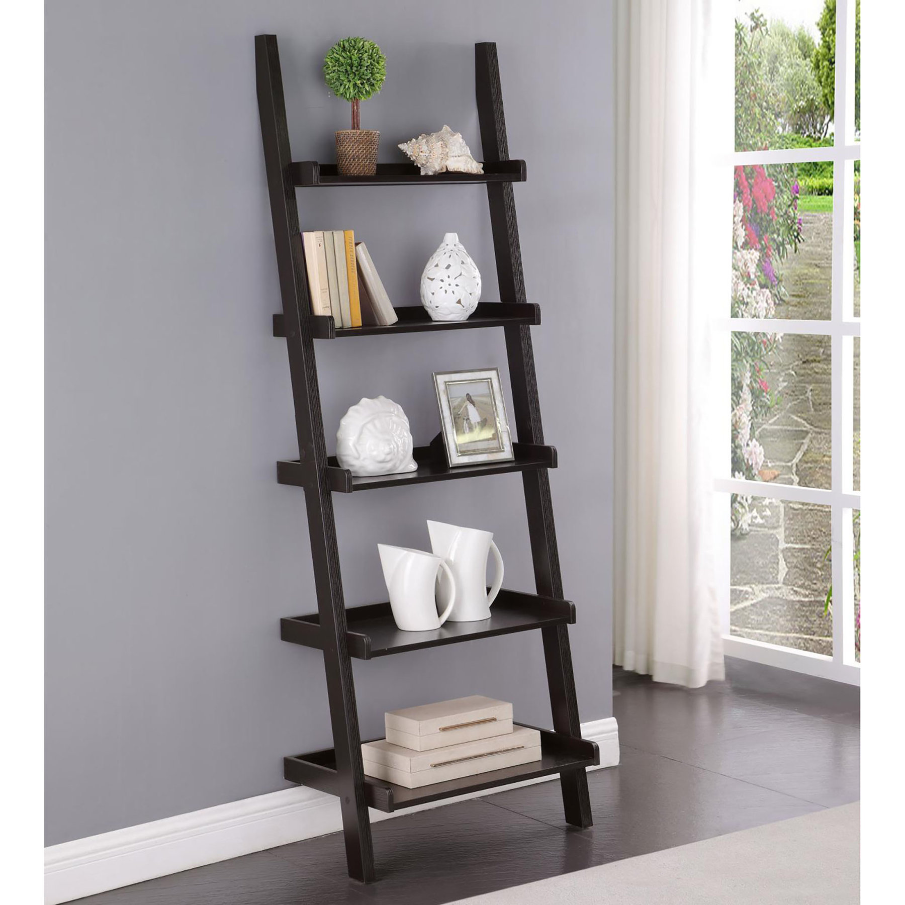 Lark Manor™ Ladder 5-Shelf Bookcase | Wayfair