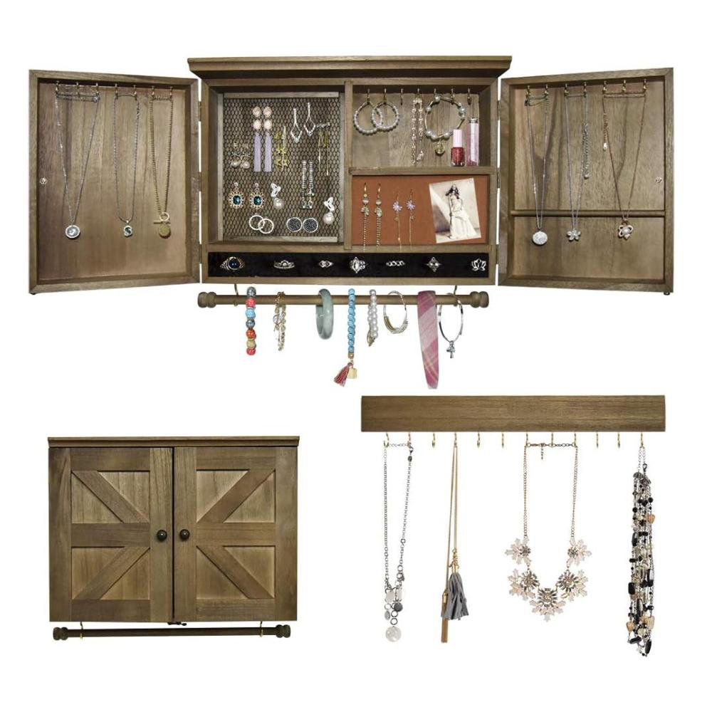 Millwood Pines Demarrio 12 Wide Jewelry Armoire | Wayfair