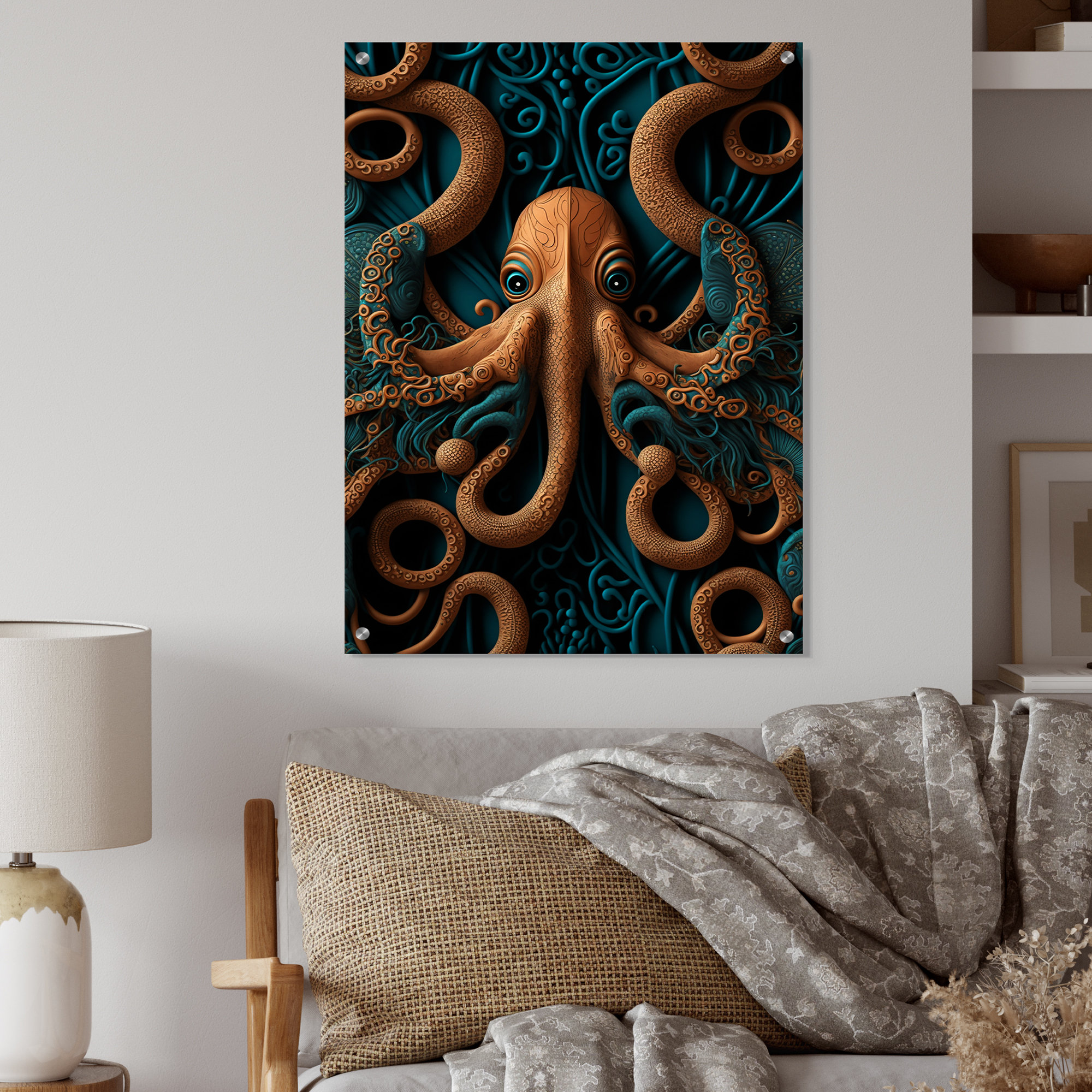 Design Art Majestic Otherworldly Octopus - Octopus Gangster Mafia ...