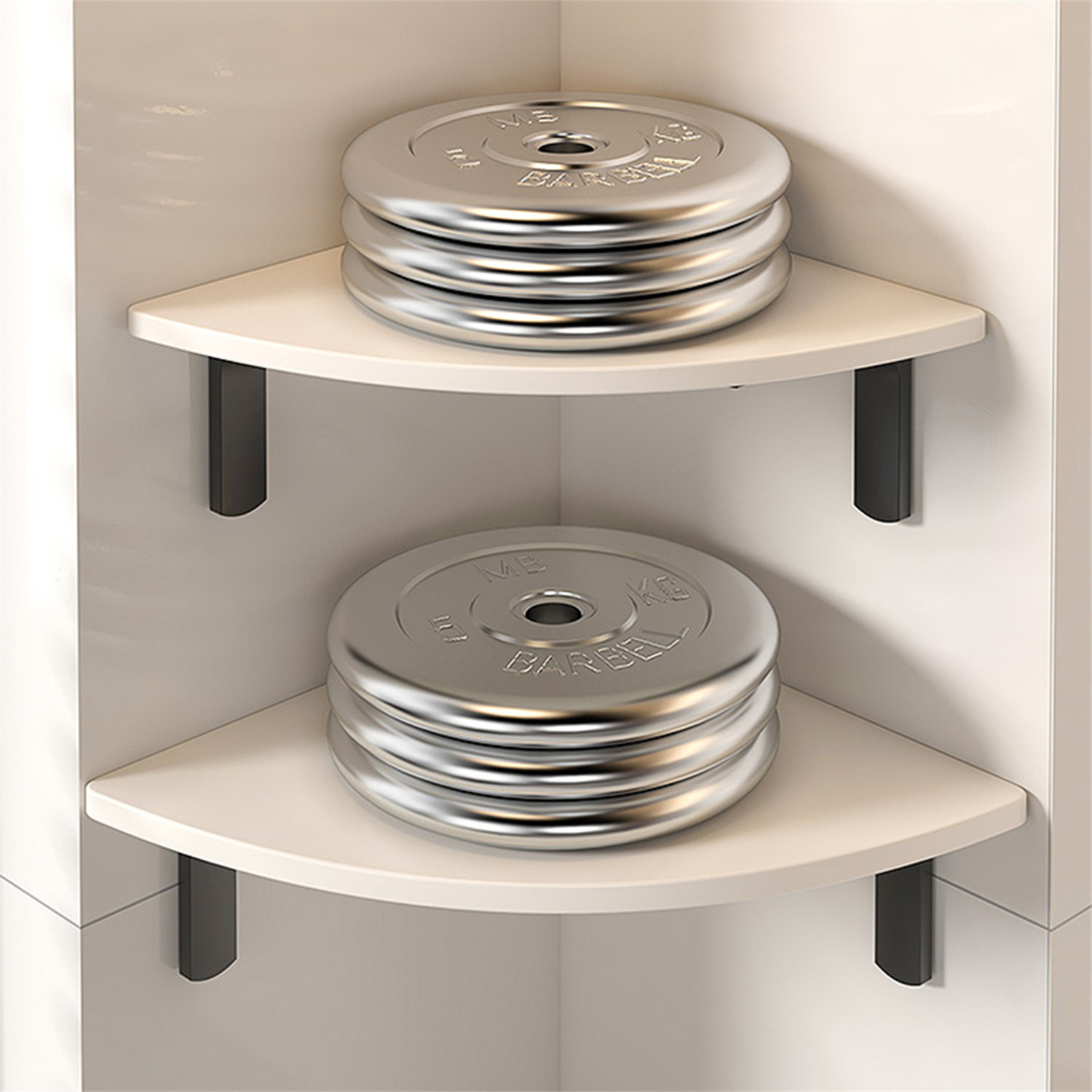 One Allium Way Solid Wood Corner Shelf | Wall-Mounted Fan-Shaped ...