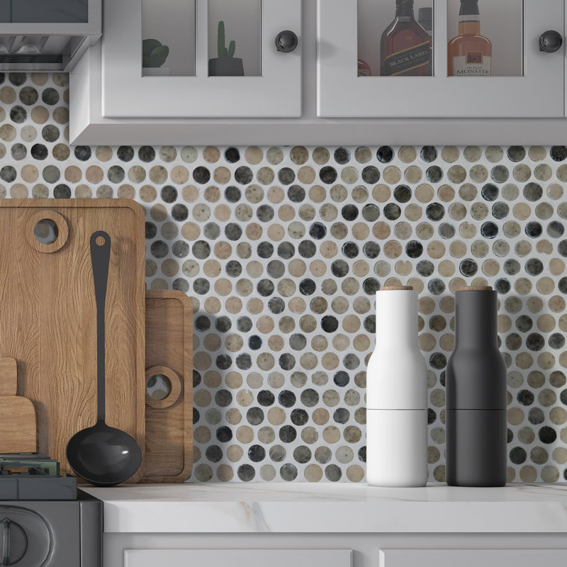 Sunwings Carrelage mosaïque auto-adhésif en pierre naturelle 10,5 "x 11 ...