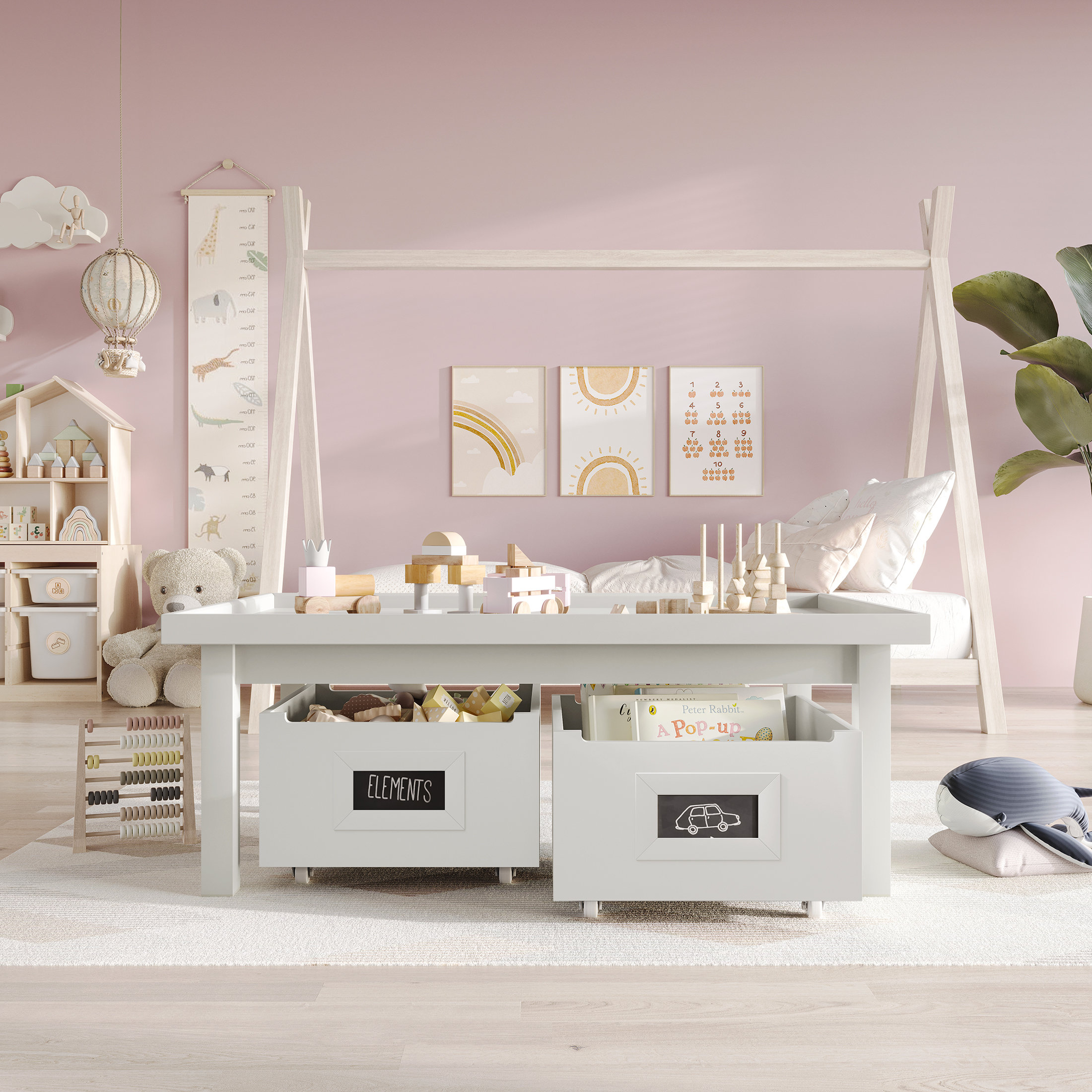 Zoomie Kids Avery Kids Activity Table with Storage - Wayfair Canada