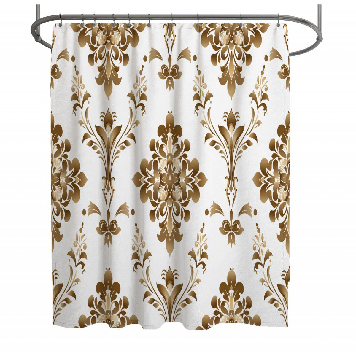 VisionDecor 11951_Floral Damask Shower Curtain - Visual Art Bathroom ...