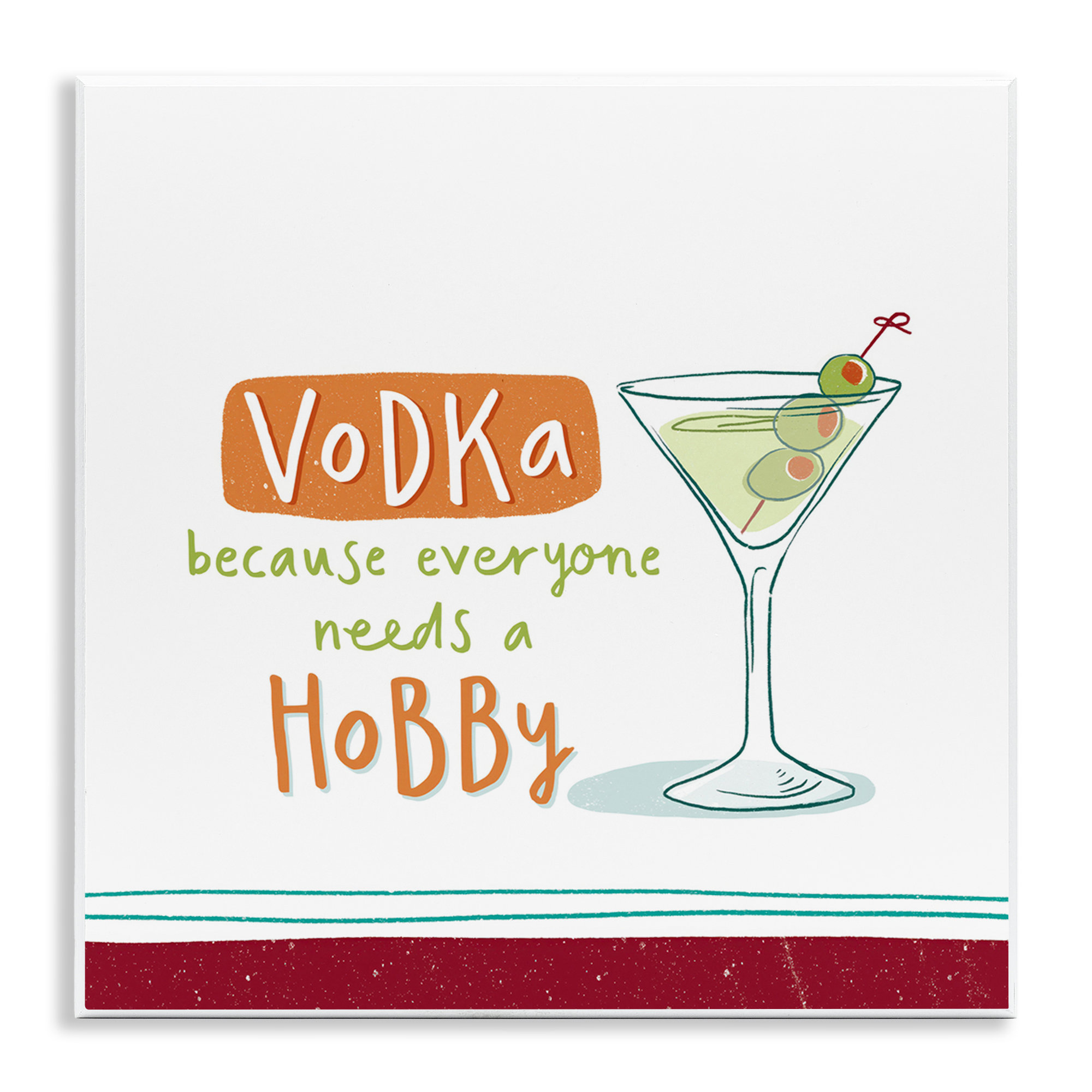 Ophelia & Co. Funny Vodka Phrase Wall Plaque Art by Courtney ...
