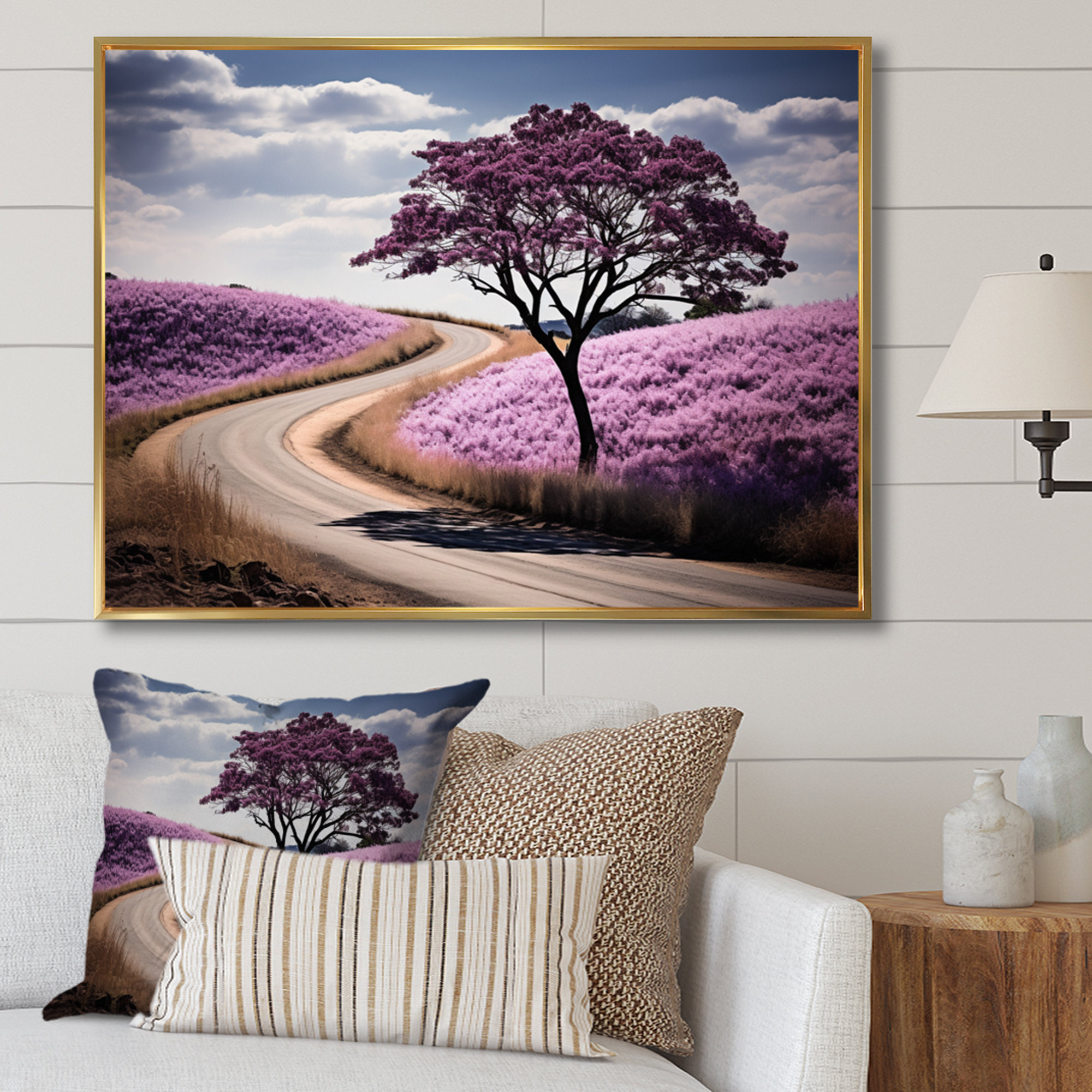 Latitude Run® Road Curves Of Purple Serenity I - Landscapes Wall Art ...