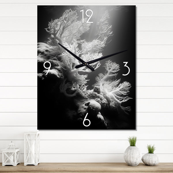 Ivy Bronx Anemone Reef IV - Coastal Coral Wall Clocks | Wayfair