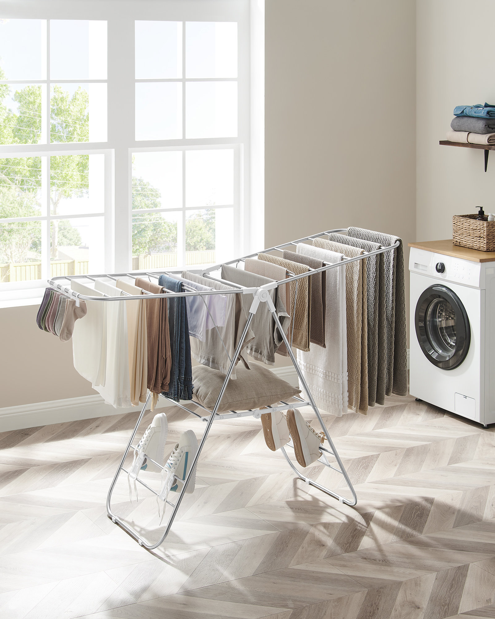 Rebrilliant Steel Foldable Gullwing Drying Rack | Wayfair.co.uk