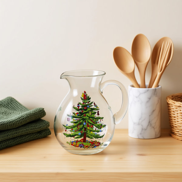 Spode Christmas Tree Glass Pitcher & Reviews | Birch Lane