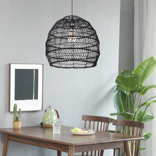 Bay Isle Home Aracelie 1 - Light Matte Black Dome Pendant | Wayfair