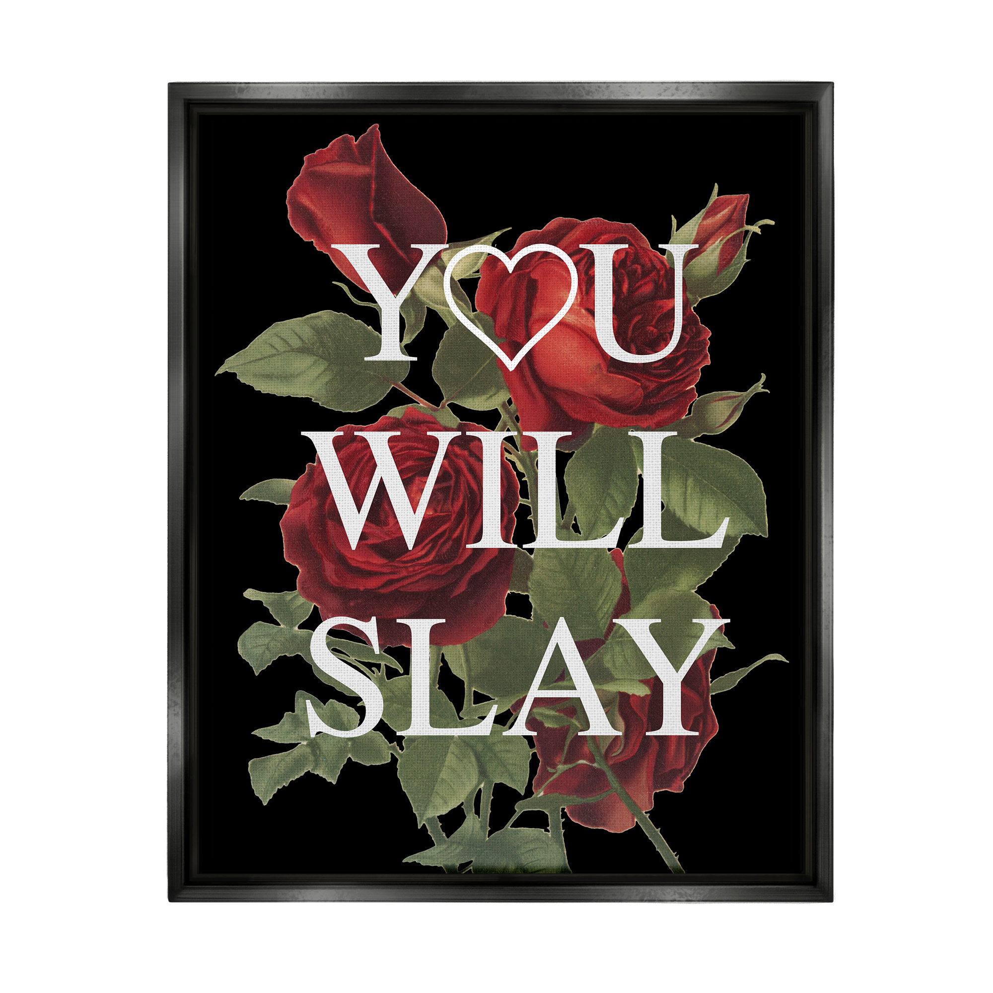 Trinx «You will Slay Chic Red Roses», art mural sur toile glam par Lil ...