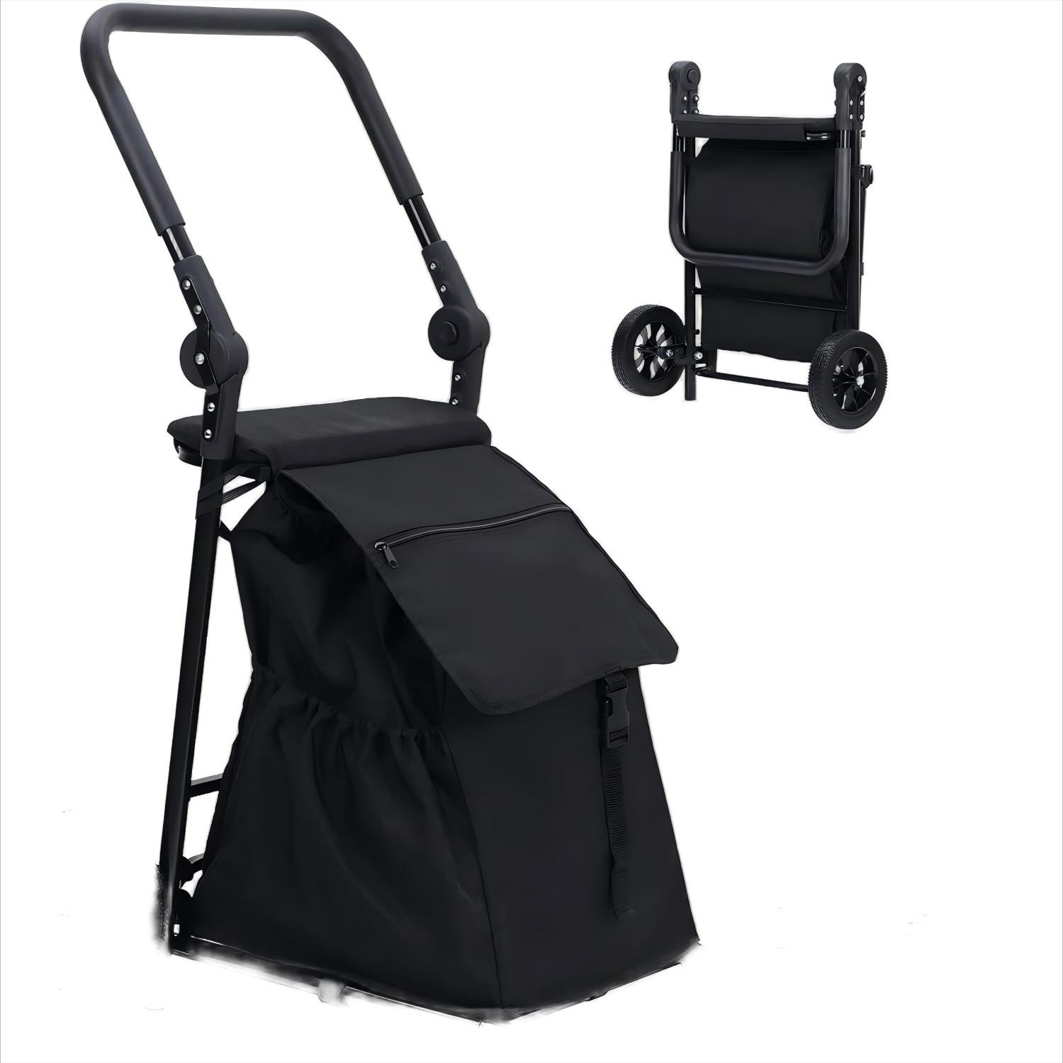 gaomon GarveeHome 2 In 1 Foldable Grocery Cart, Heavy Duty Hand Truck ...