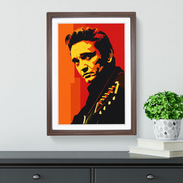 Marlow Home Co. Johnny Cash Minimalism - Single Picture Frame Print on ...