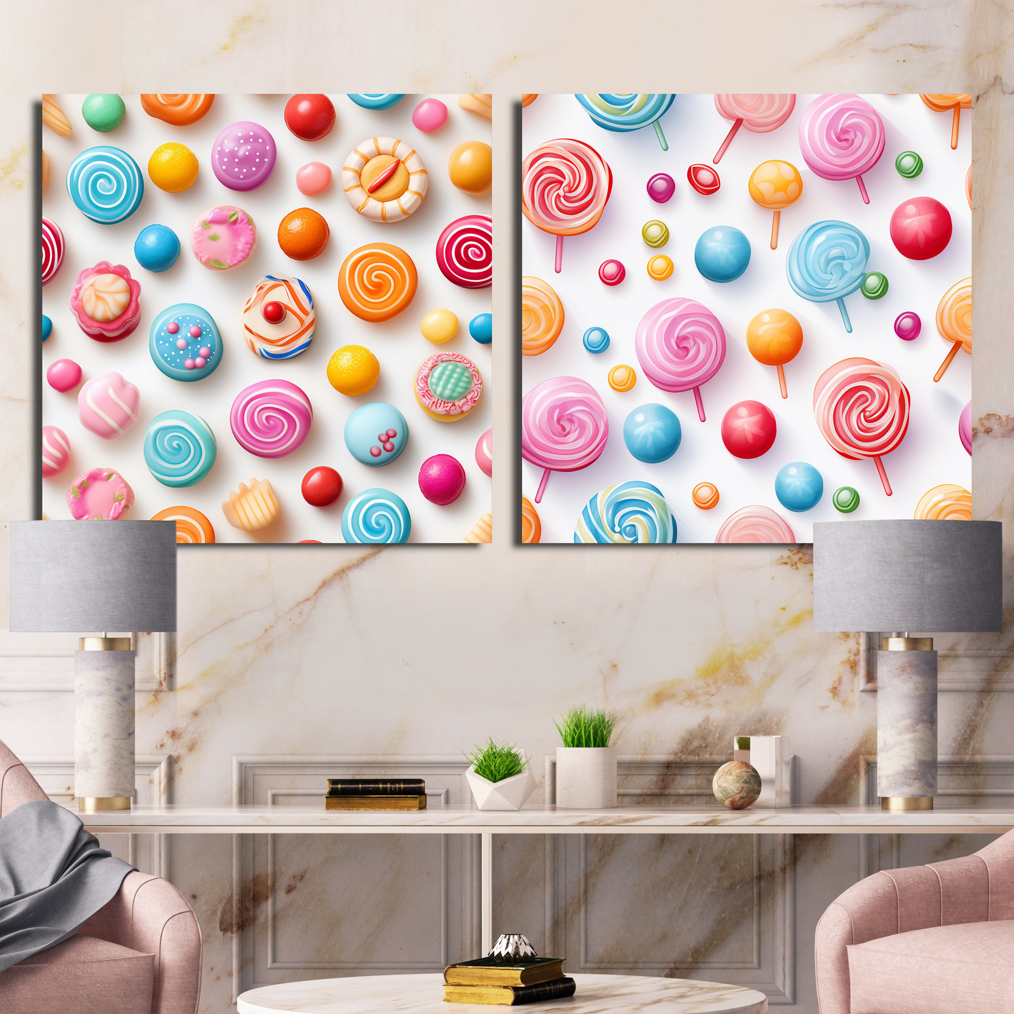 Wrought Studio™ Colorfully Candy Style Popart For Kitchen I - Abstract ...