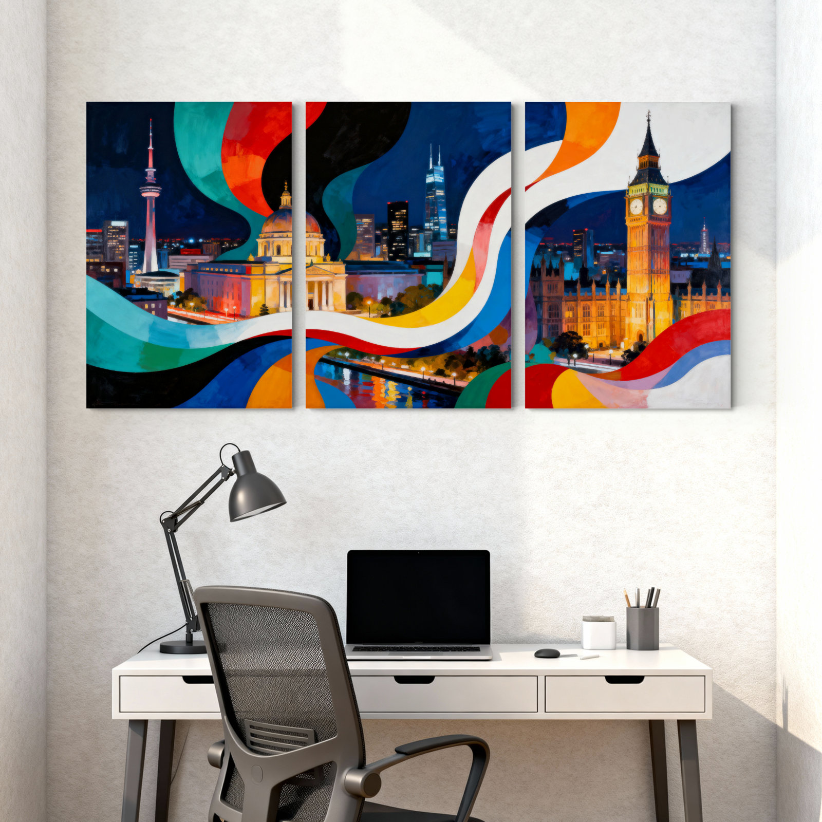 Winston Porter Cities &Countries Colorful Abstract Cityscape With ...