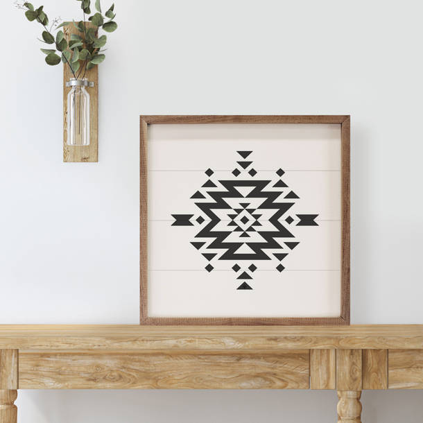 Union Rustic Brown Wood Handmade Southwestern Geometric Wall Decor 30 ...