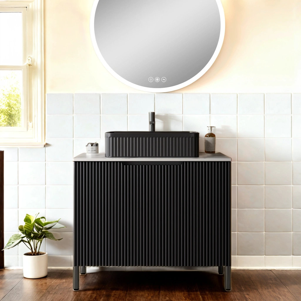 Wrought Studio Bathroom Vanity 30", Ceramic Basin, Engineered Carrara ...