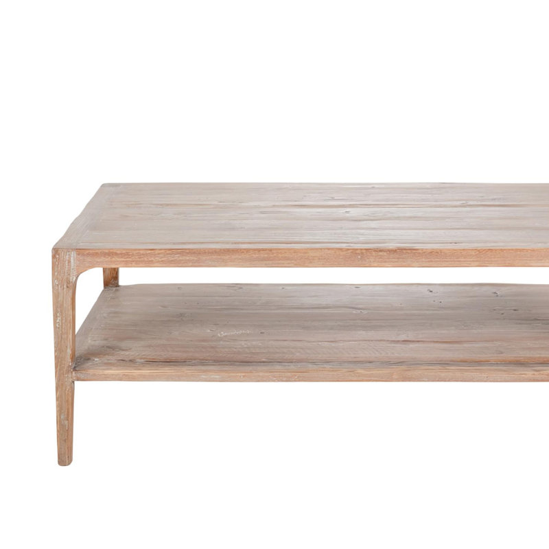 Benjara Tuley Coffee Table, Storage Shelf, Reclaimed Pine Wood, Gray ...