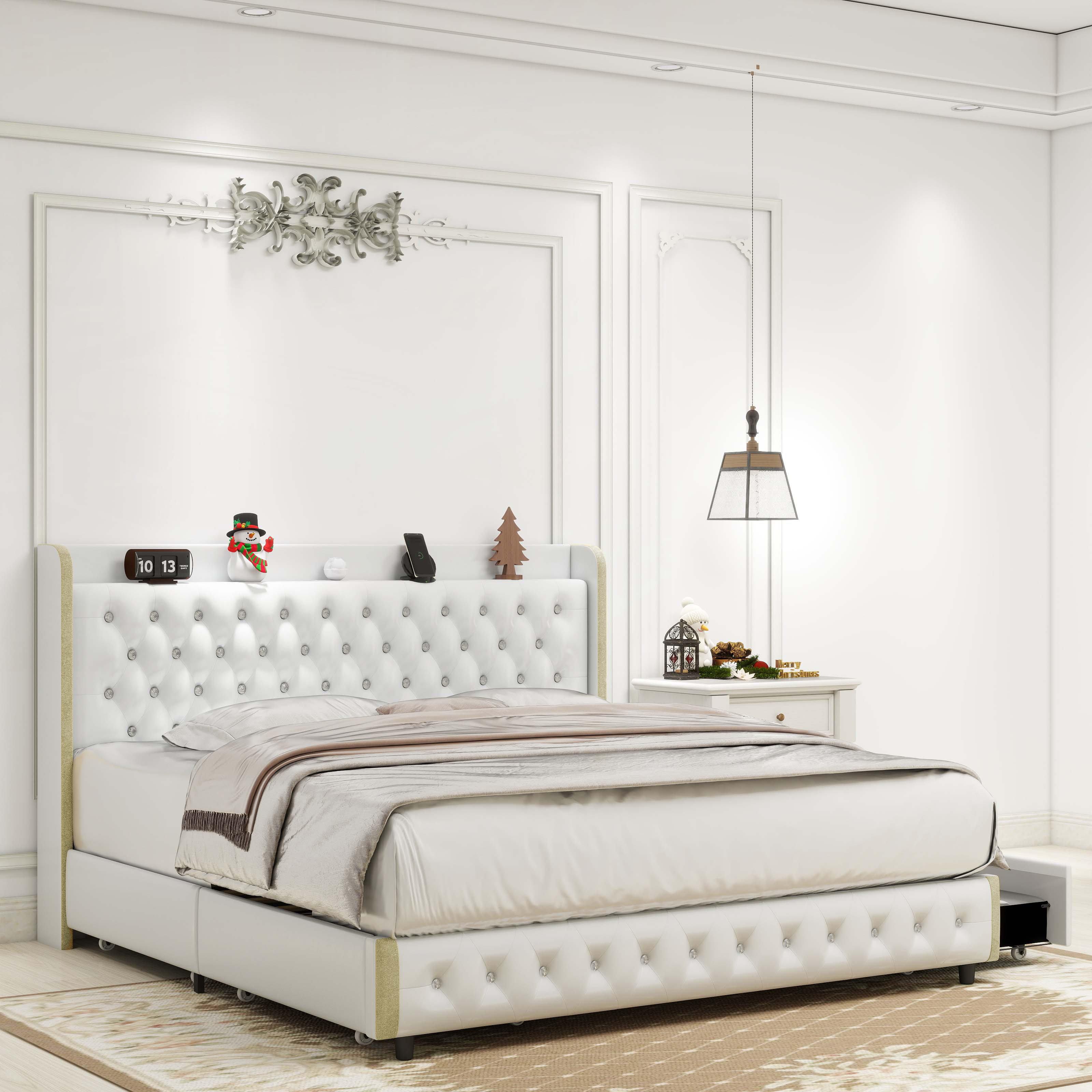House of Hampton® Bed Frame with Star Projector Galaxy Light | Wayfair